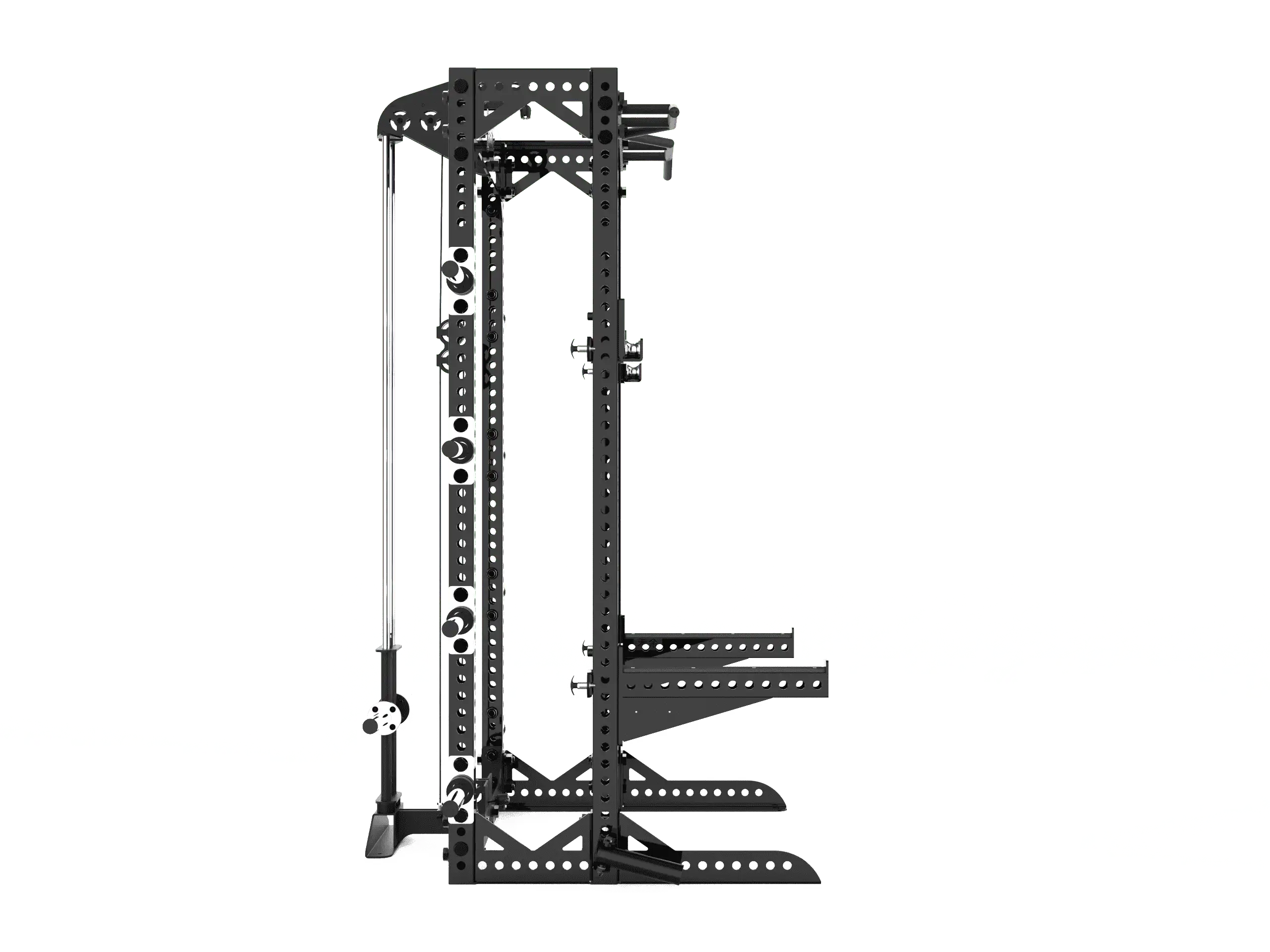 YHSD-7000+7P39半框深蹲架+铃片高低拉训练器 - 武汉余禾设计有限公司